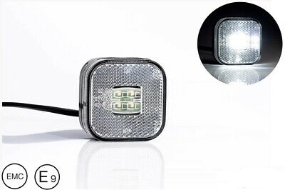 12V 24V White LED Marker Position Front Light Clearance Light With ...