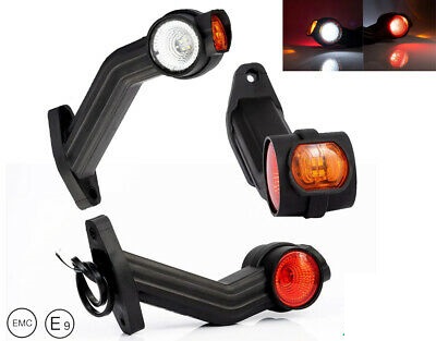2 X Side Markers Led Red Amber and White E-Mark E9 Truck Trailer Van ...