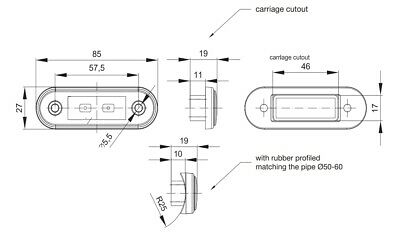 Flush Fit Amber Yellow Led Marker Lamp Light Truck Van Fit Kelsa Bar ...