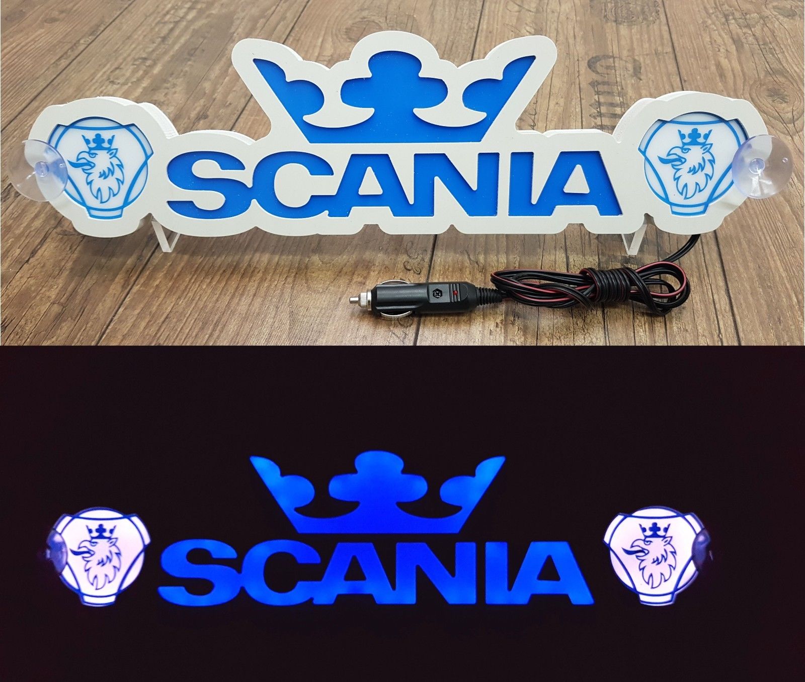 NEW 24v 3D Scania LED Truck Board with 2 LOGOs in NEON Colours - Led ...